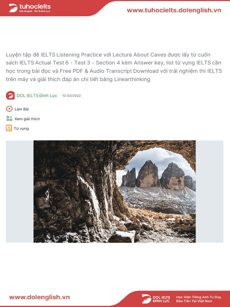 Lecture About Caves | PDF