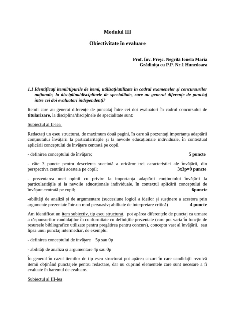 Activitati - Practice - Modul - 3 - Negrila Ionela | PDF