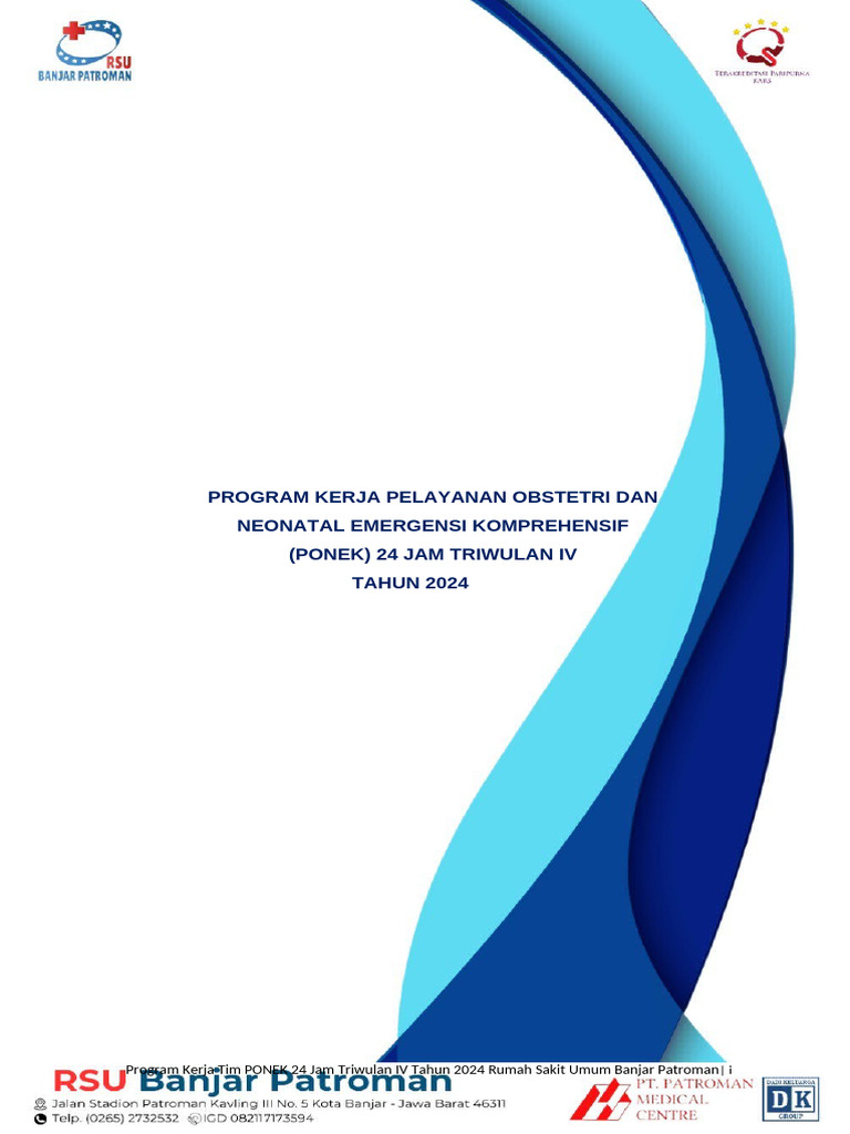 Program Kerja Tim Ponek 24 Jam Triwulan Iv Tahun 2024 | PDF