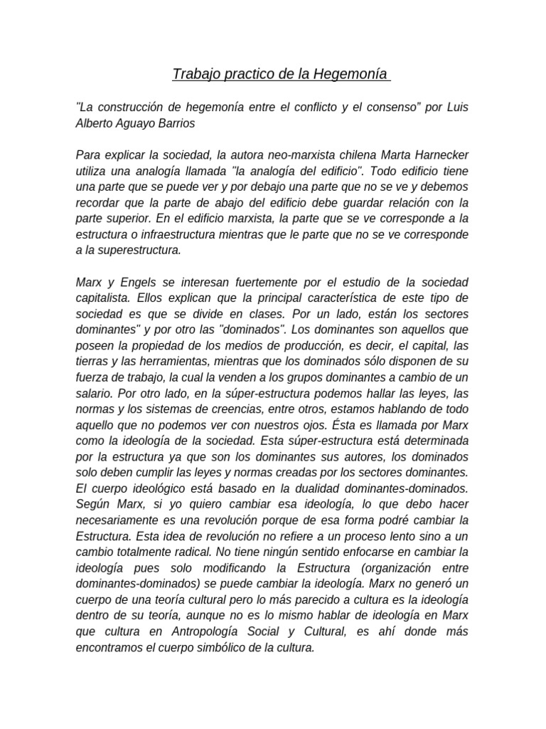 Trabajo de Hegemonía | PDF