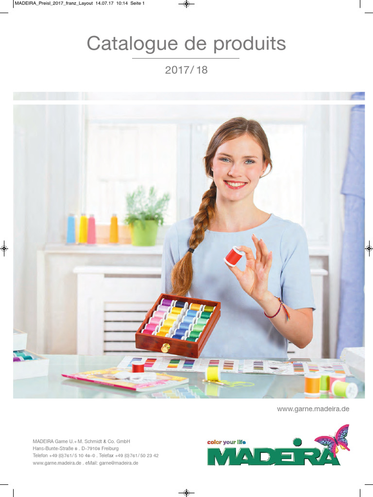 Httpsgarne - Madeira.defileadminuser UploadhomekatalogMADEIRA Produktkatalog 2017 Franz PDF | PDF