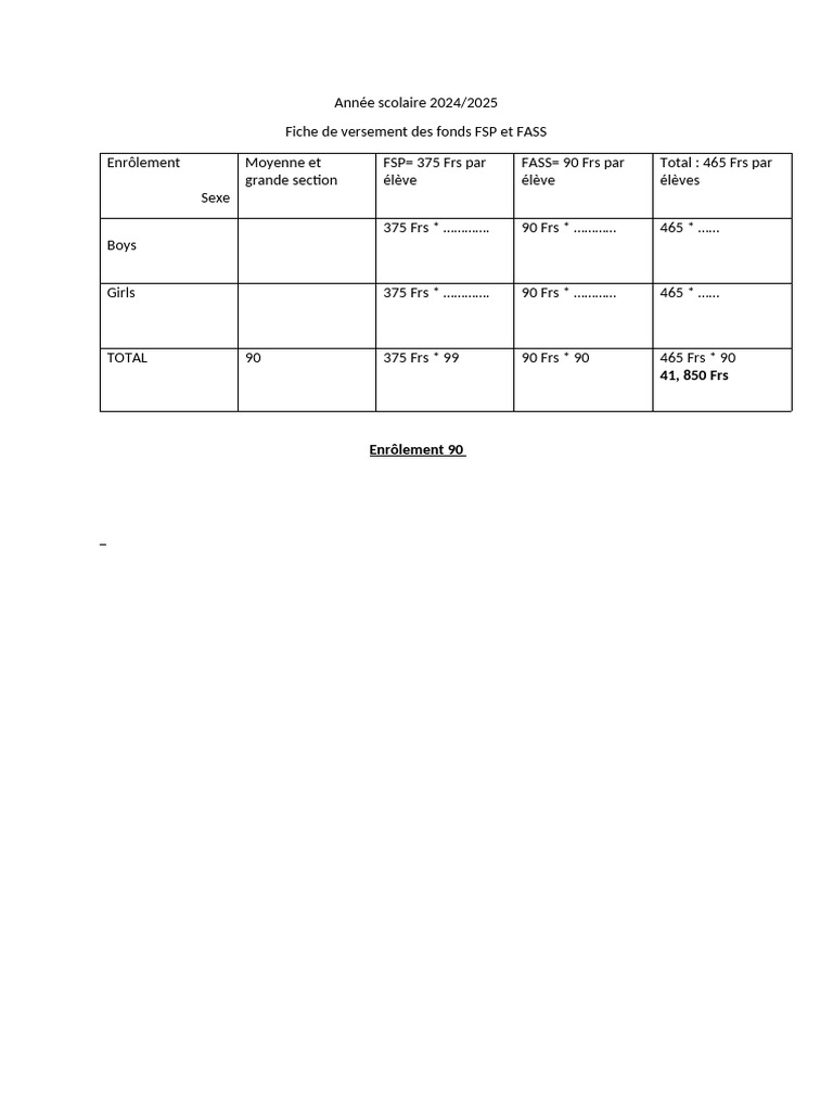 Fiche de Versement | PDF