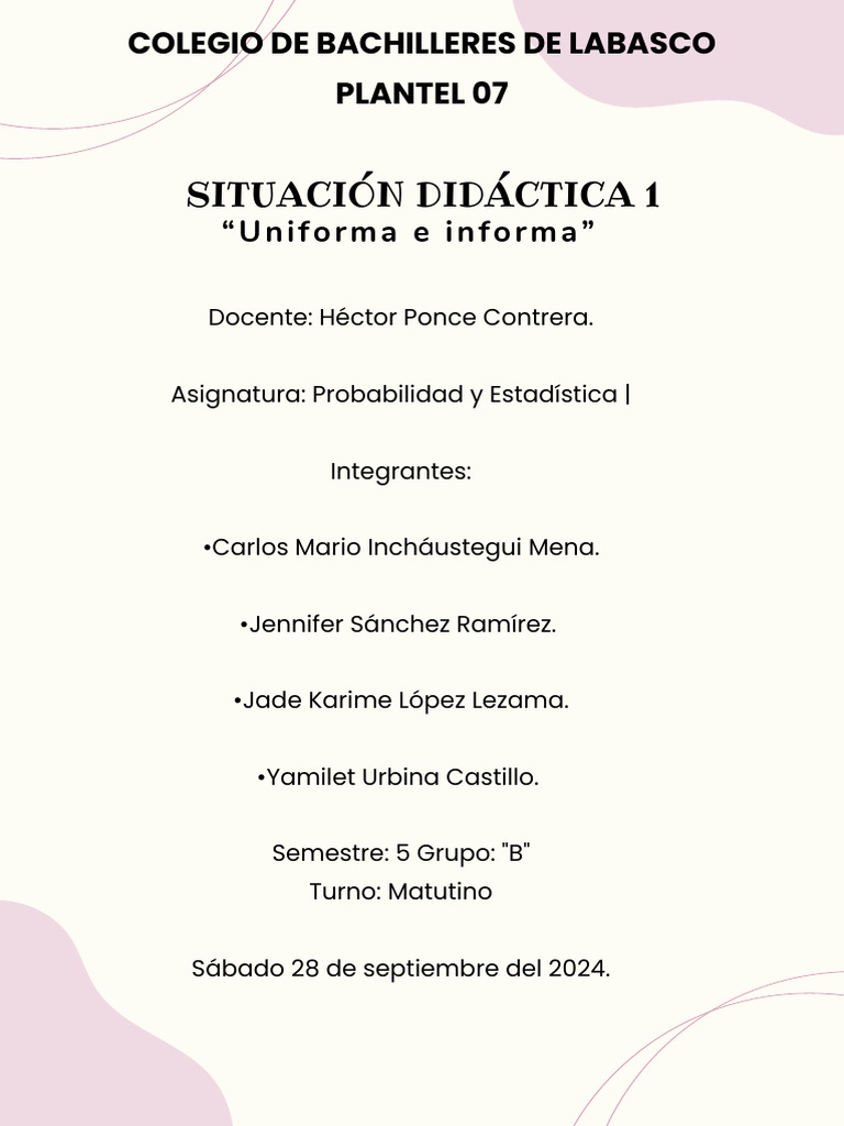 Situacion Didactica 1 Uniforma e Informa PDF | PDF