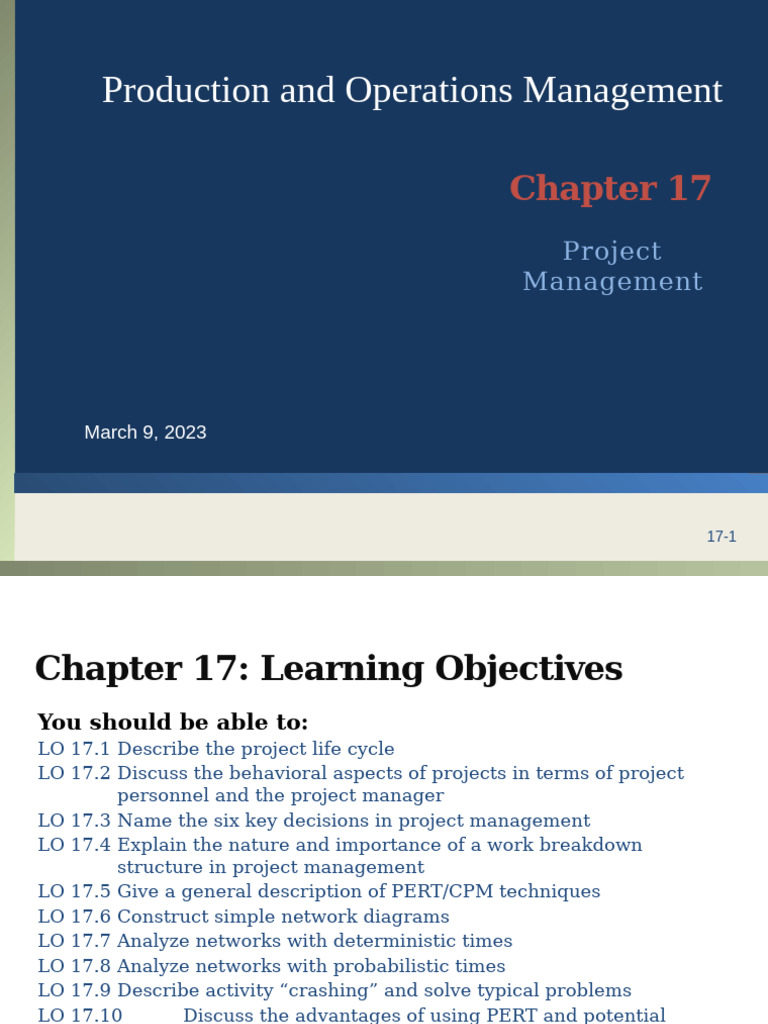 Chapter 17 Project Management Part I | PDF