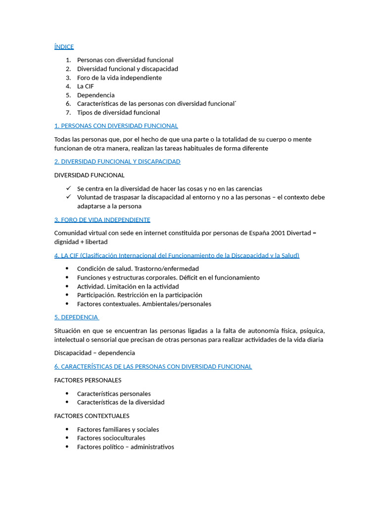 Personas Con Diversidad Funcional | PDF