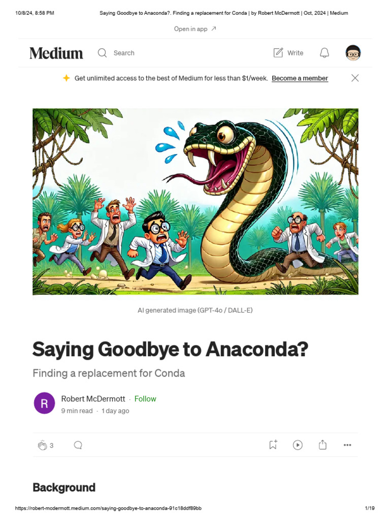 Saying Goodbye To Anaconda - Finding A Replacement For Conda - by ...