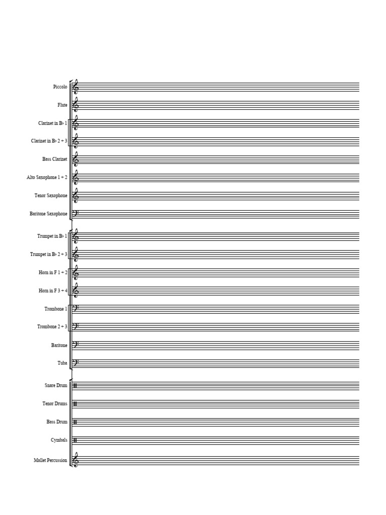 Marching Band Score Paper | PDF