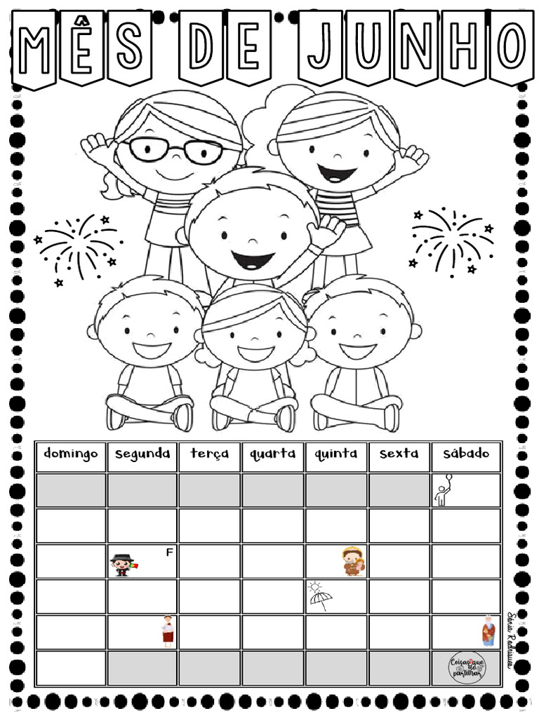 Calendários Do Mês de Junho 2024 | PDF