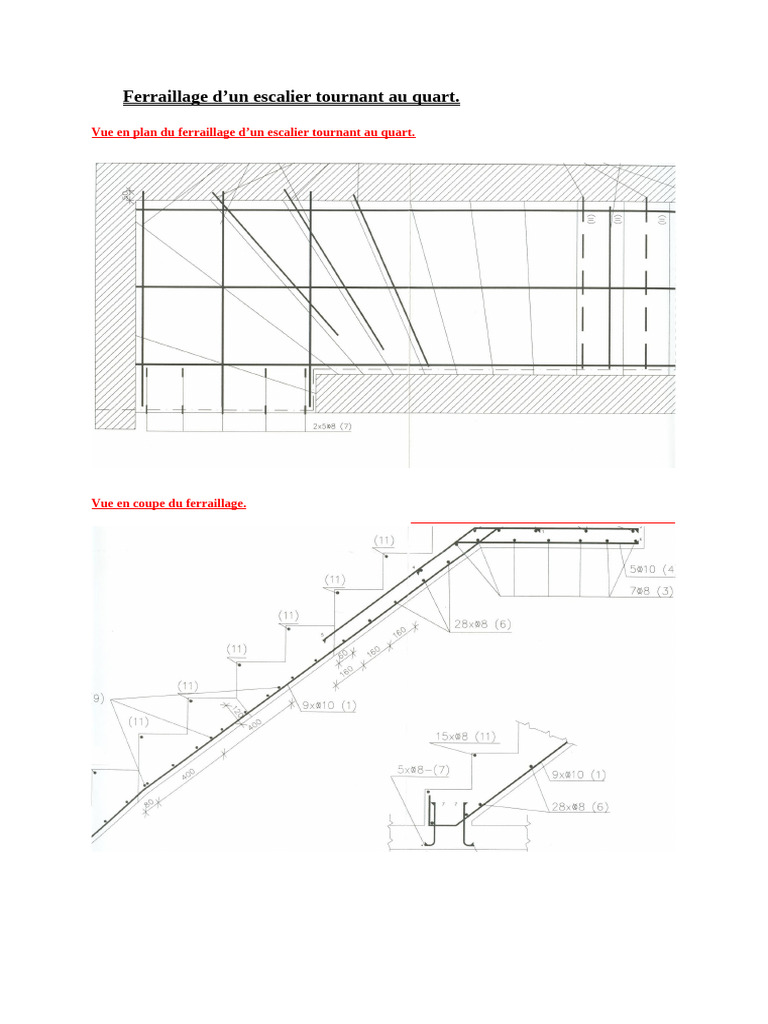 Ferraillage D'un Escalier Tournant Au Quart | PDF | Maison et jardin