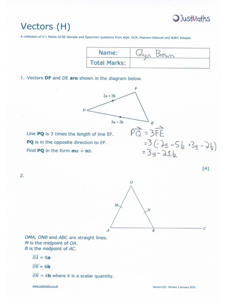 Geometry-H-Vectors-v2-SOLUTIONS | PDF