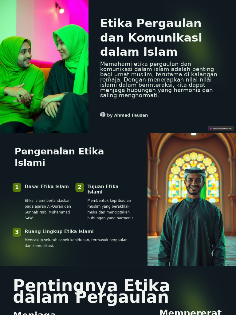 Etika Pergaulan Dan Komunikasi Dalam Islam | PDF