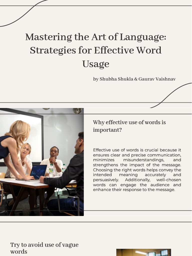Slidesgo Mastering The Art of Language Strategies For Effective Word ...