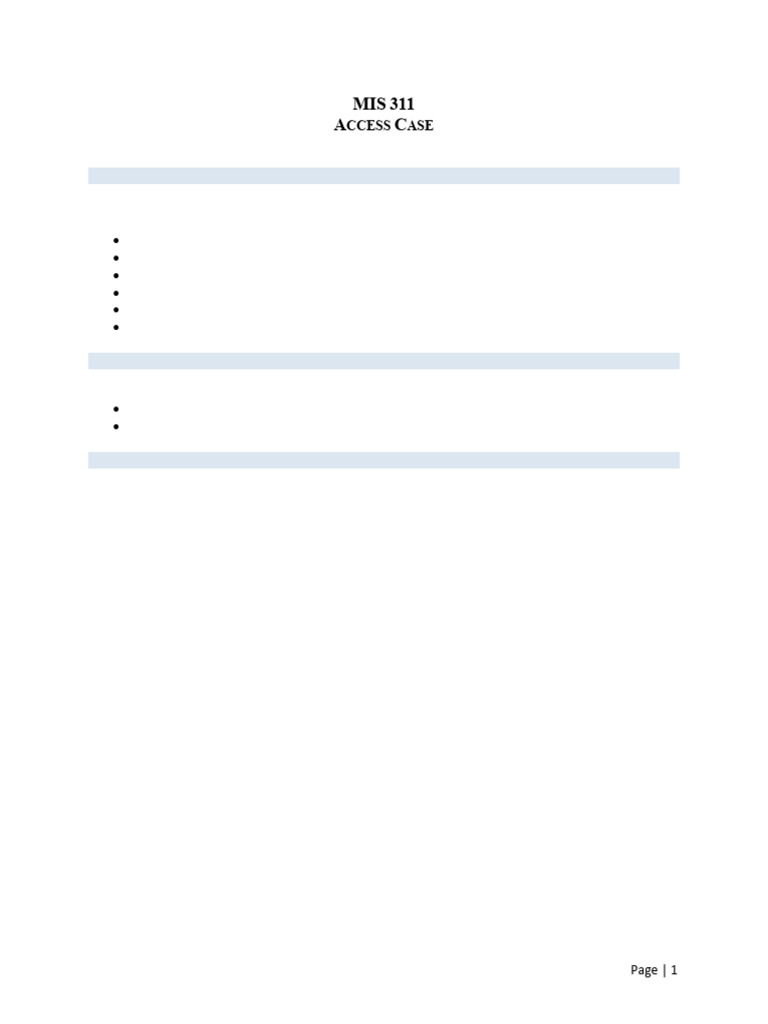 Access Case Instructions | PDF