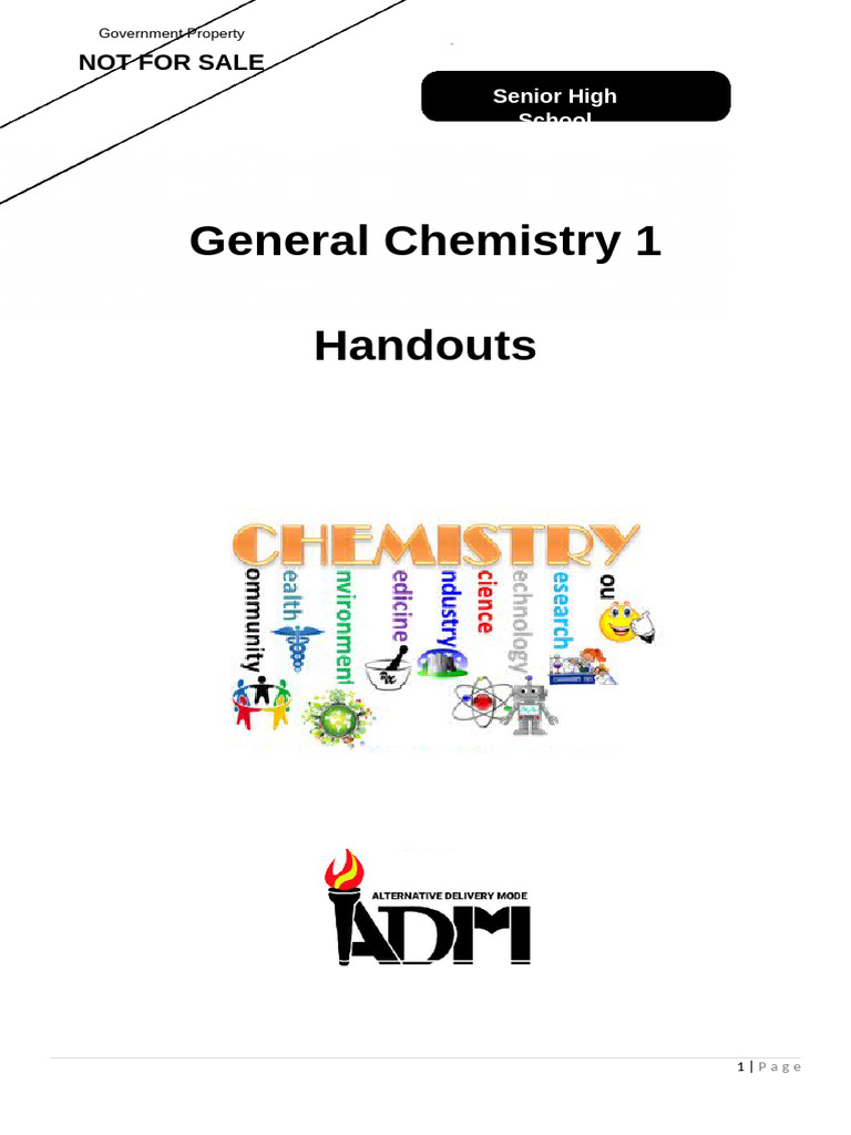 General Chemistry 1 Handouts: Not For Sale | PDF