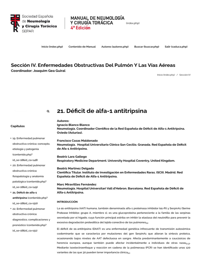Déficit de Alfa-1 Antitripsina | PDF