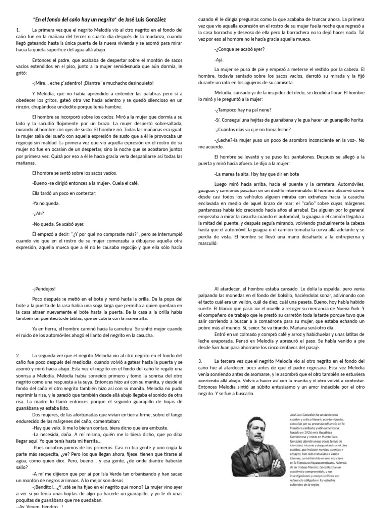 En El Fondo Del Caño Hay Un Negrito | PDF