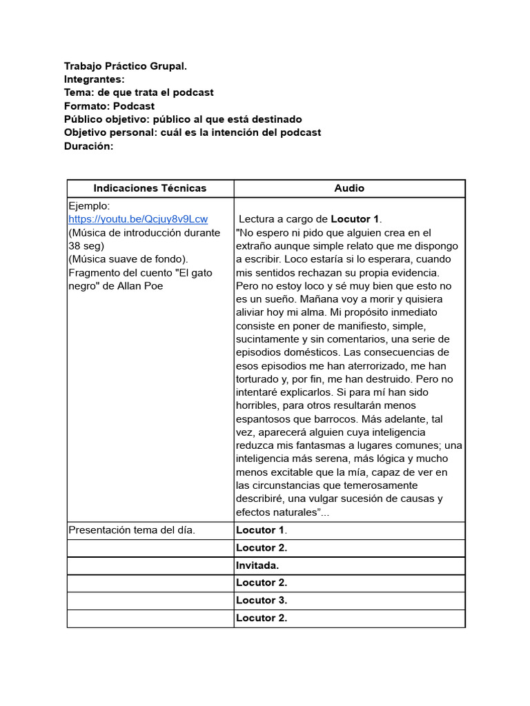 Trabajo Practico Grupal | PDF