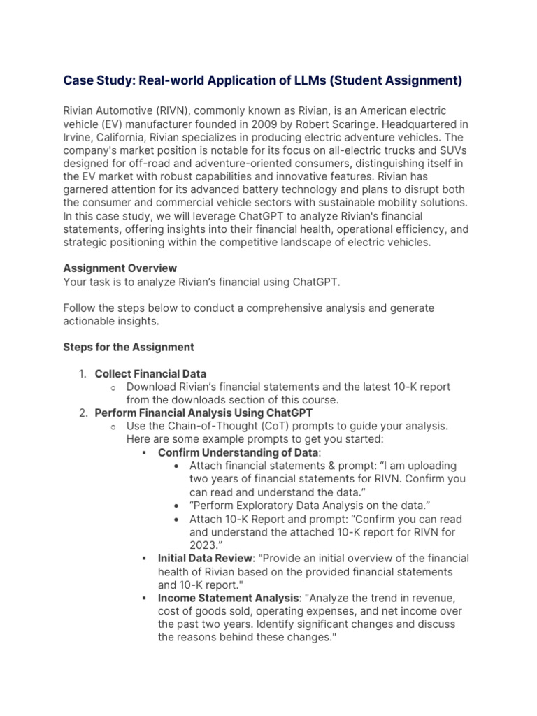 Case Study - RIVN | PDF