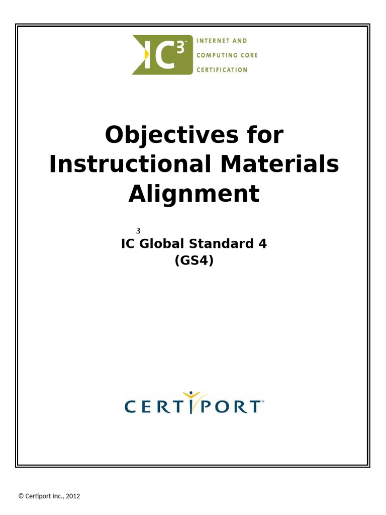 IC3 GS4 Objectives - Public | PDF