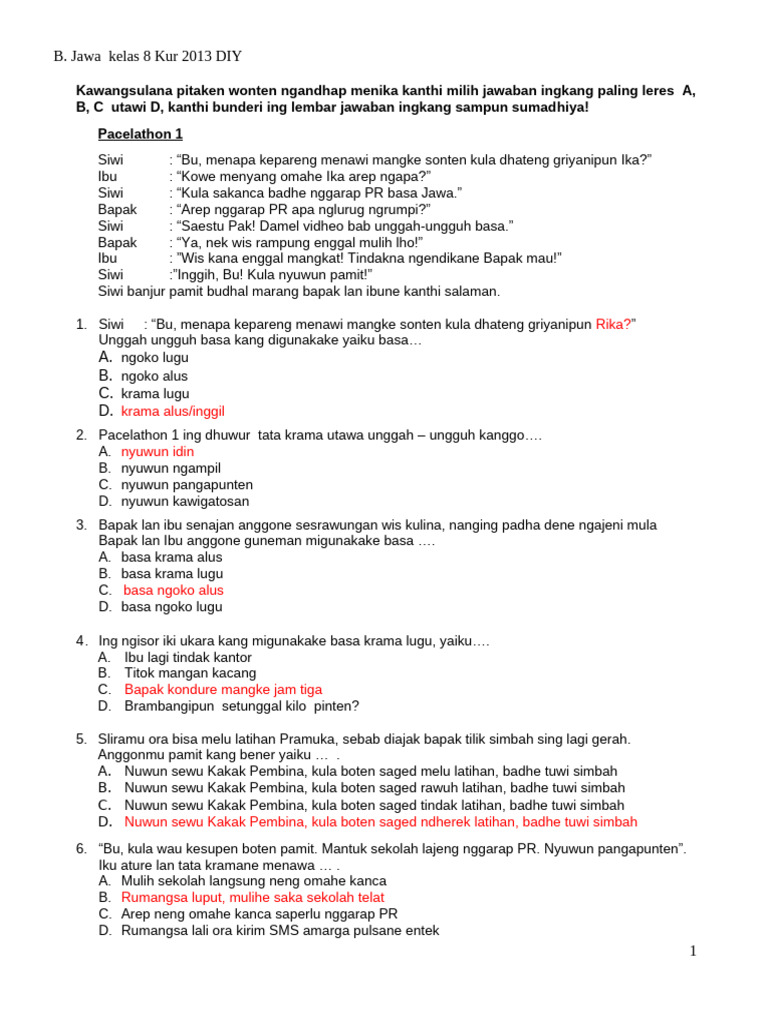 8-bhs-jawa-kur-13-dan-kunci | PDF