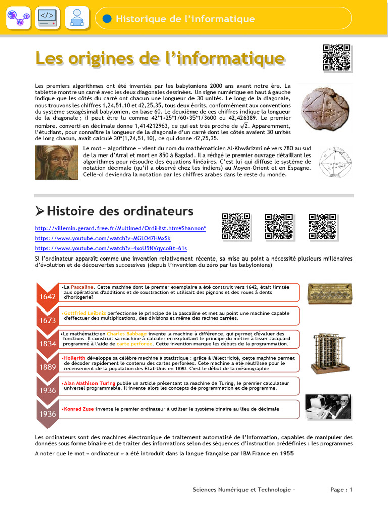 Histoire de l' Informatique | PDF