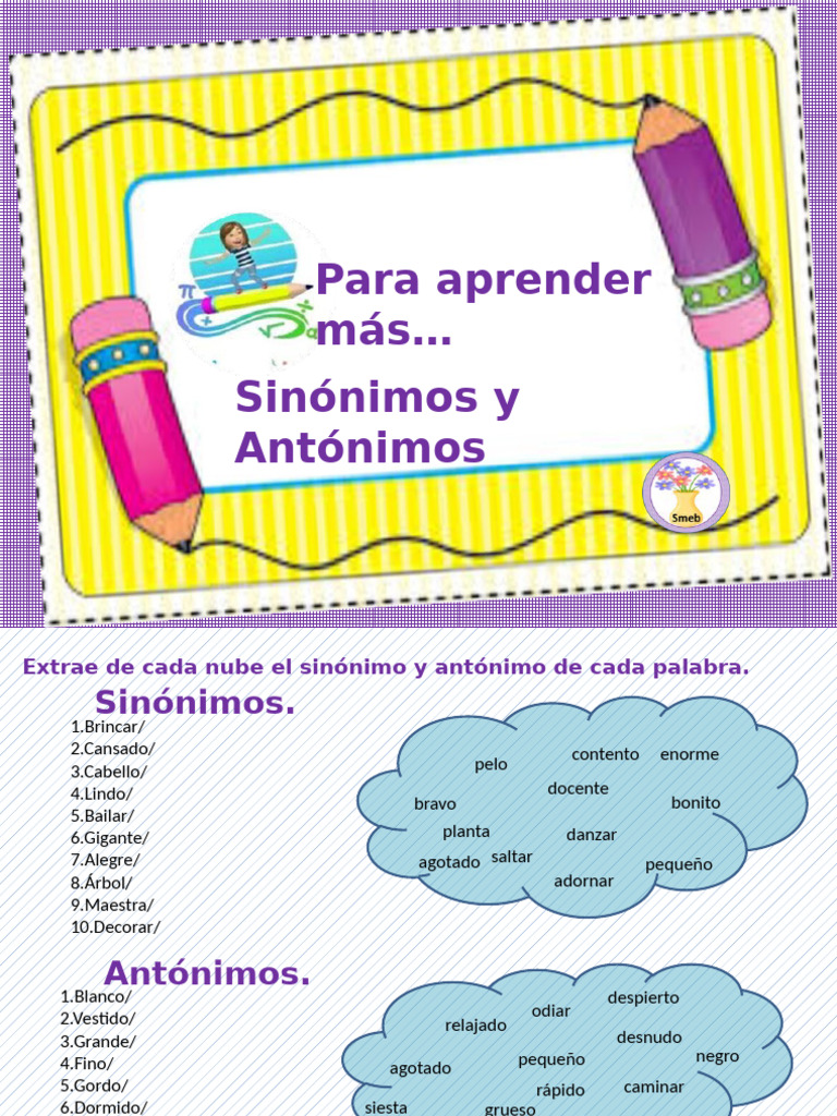 Sinóminos y Antónimos | PDF
