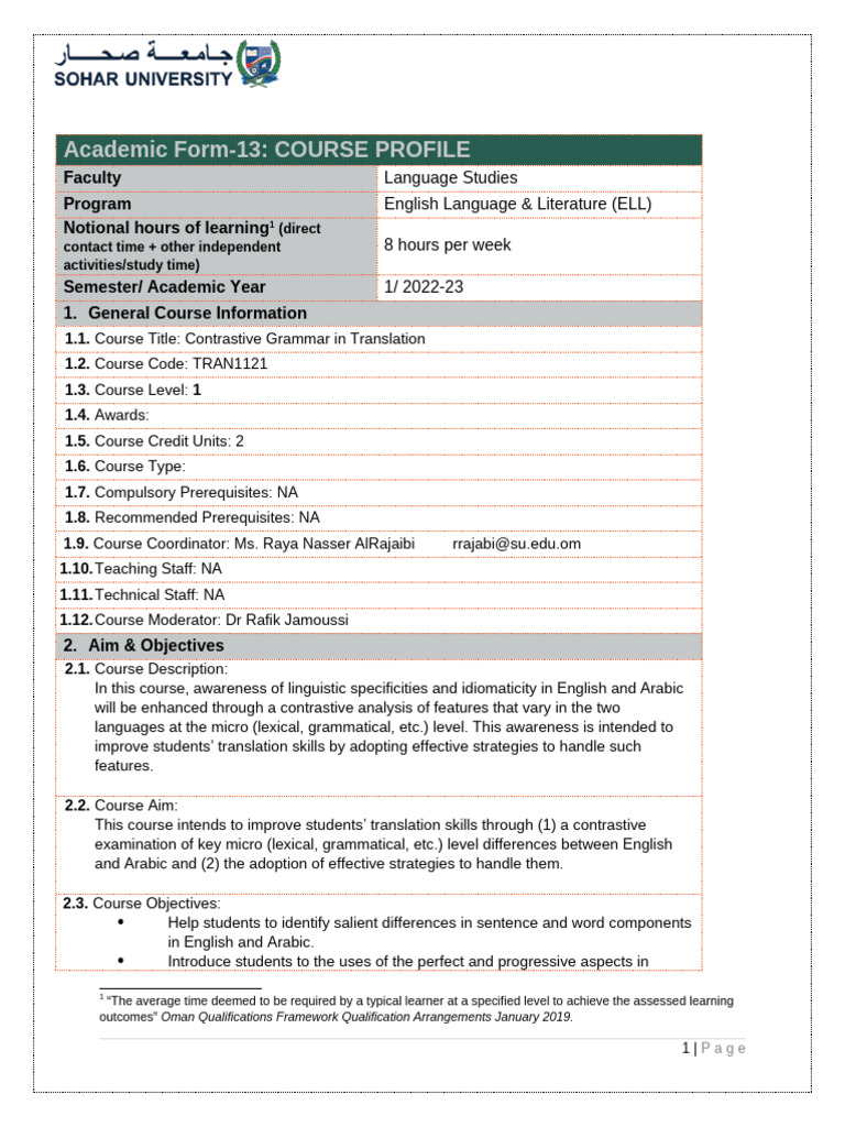 Tran1121 CP S1 2022-2023 | PDF