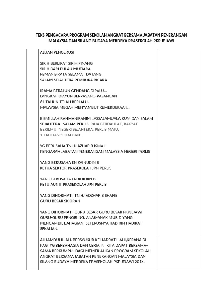 Emcee Silang Budaya | PDF