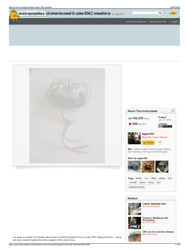 How To Wire An Arduino-Based 3-Axis CNC Machine | PDF