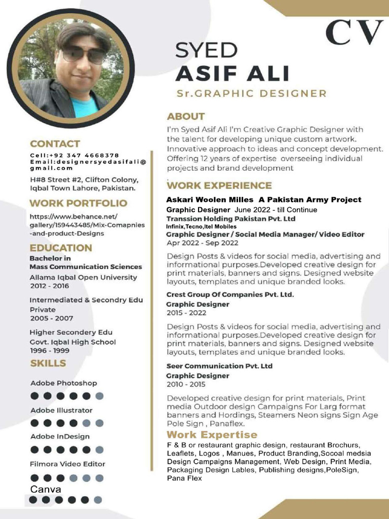 Syed Asif Ali CV | PDF