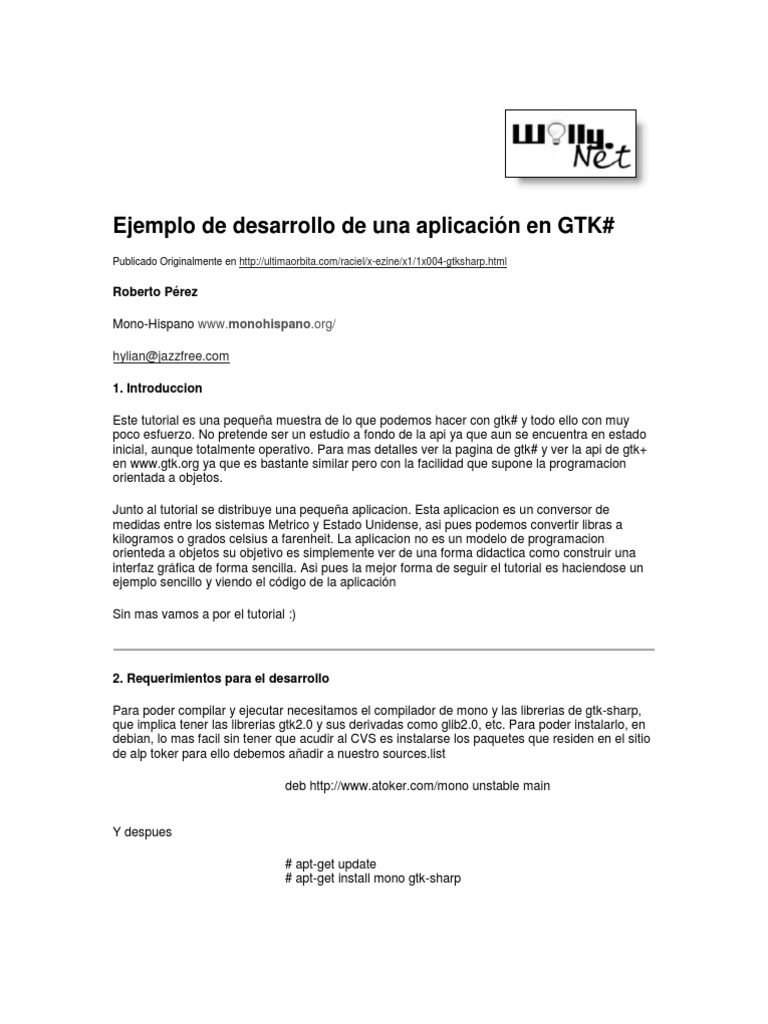 Gtksharp | PDF | Tecnología