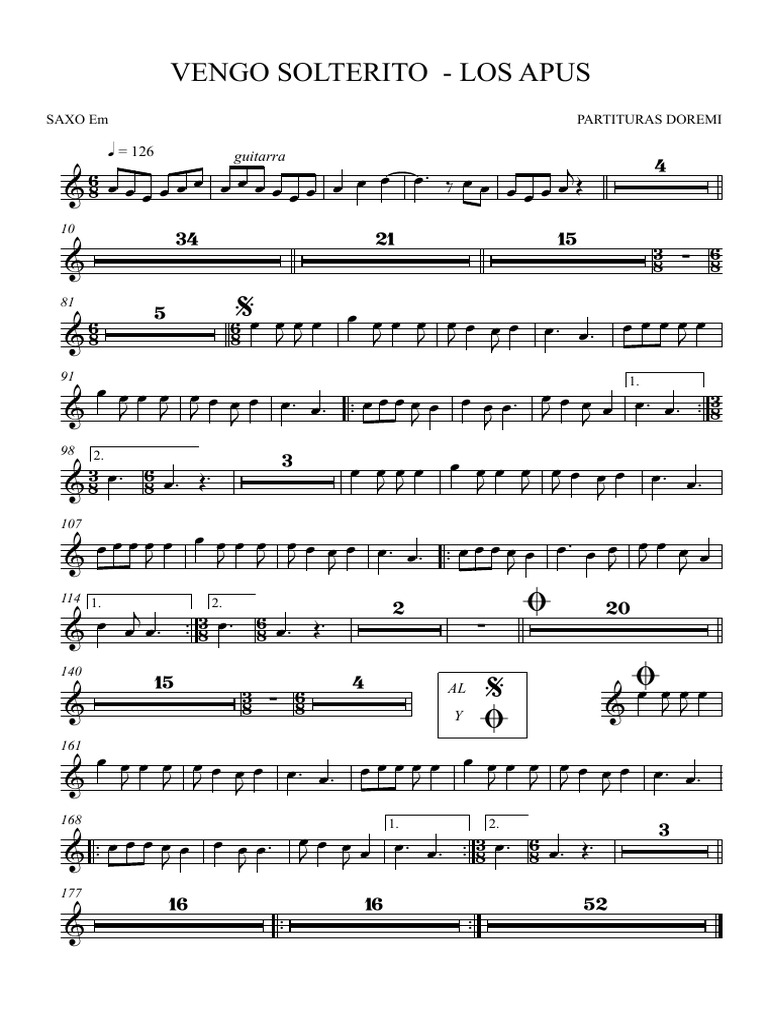 Vengo Solterito - Los Apus | PDF