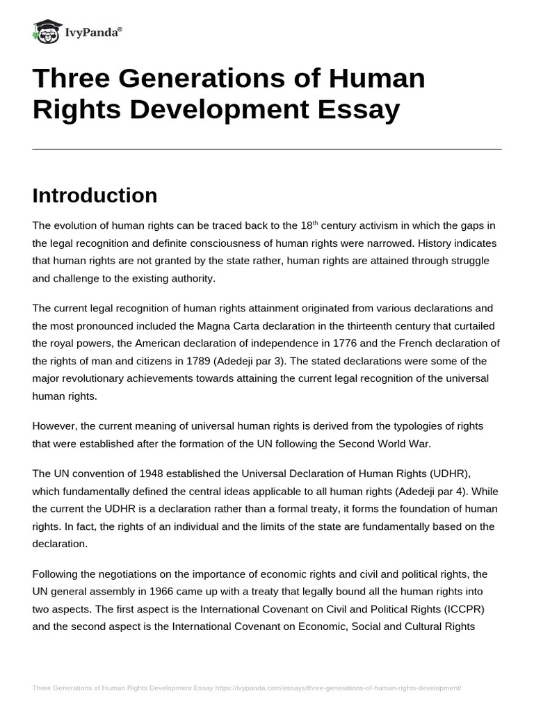 Three Generations of Human Rights Development | PDF | Human Rights | Rights