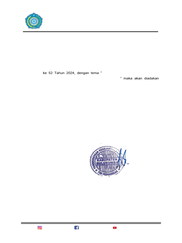 051 Undangan HKG Ke 52 | PDF