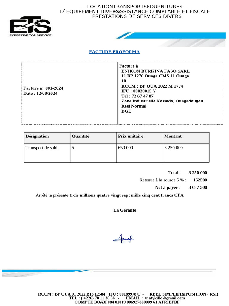 modele-facture-proforma(1) | PDF
