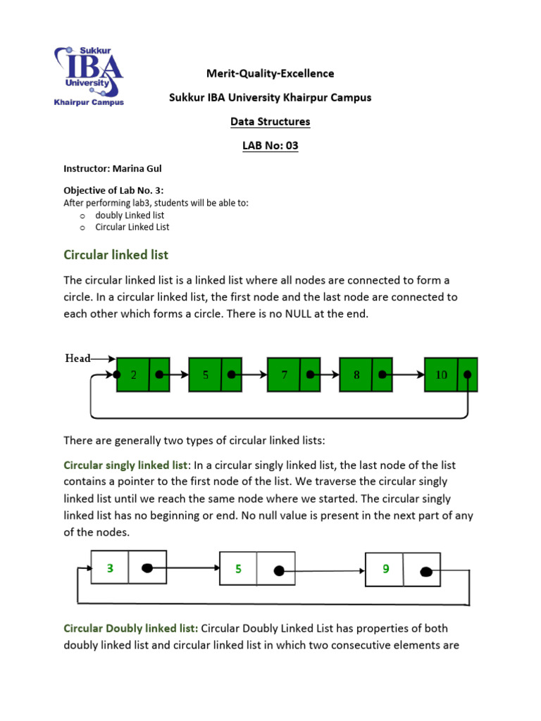 Lab 03 Data Structures | PDF Lab 03 Data Structures | PDF