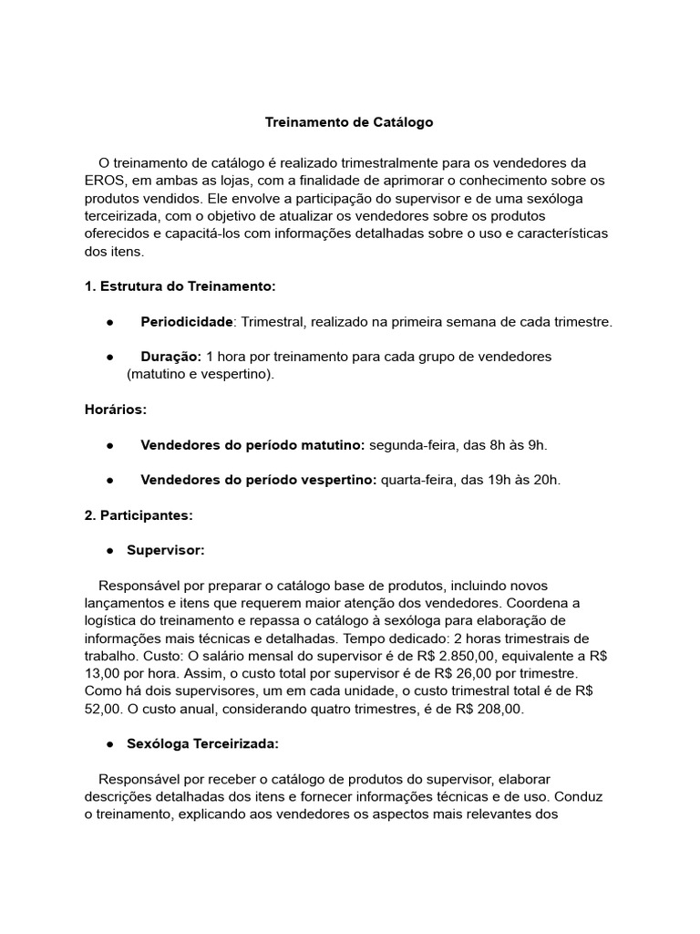 Treinamento Do Catalogo PPCT | PDF