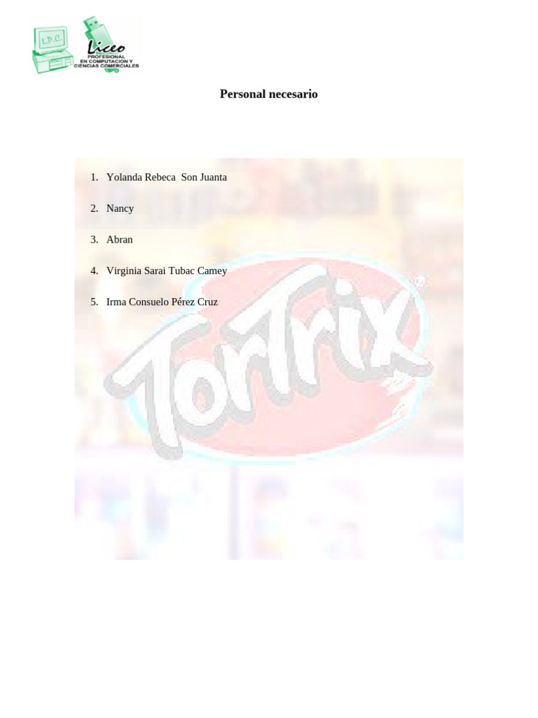 Documento de Tortrix 12 | PDF