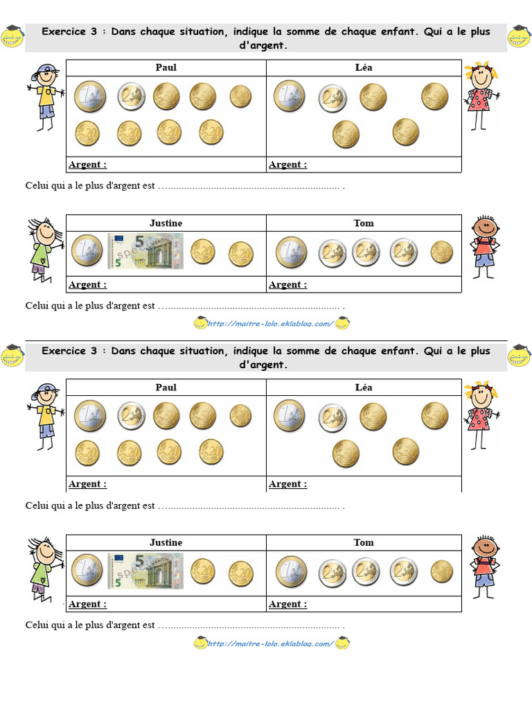 La-monnaie-Exercice-3 | PDF