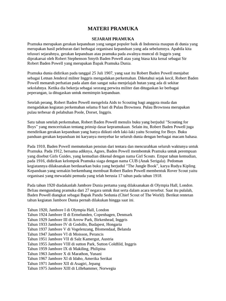 Materi Pramuka | PDF