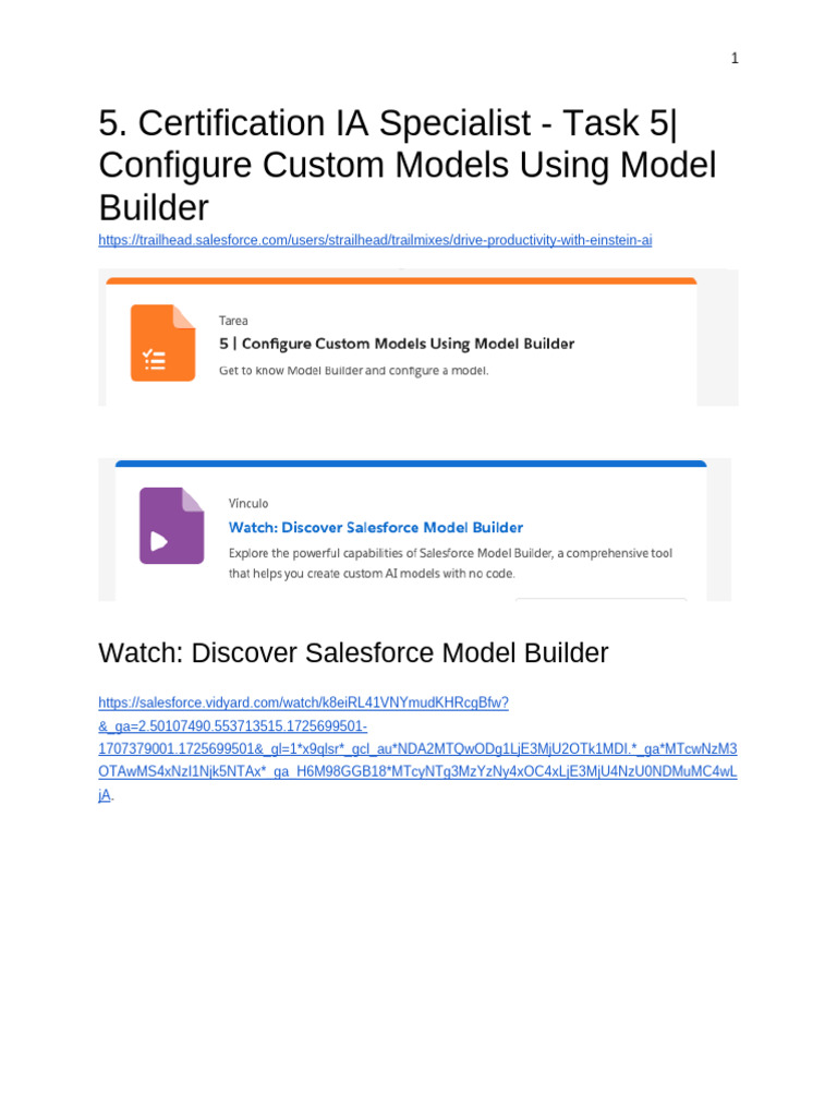 Certification IA Specialist - Task 5 - Configure Custom Models Using ...