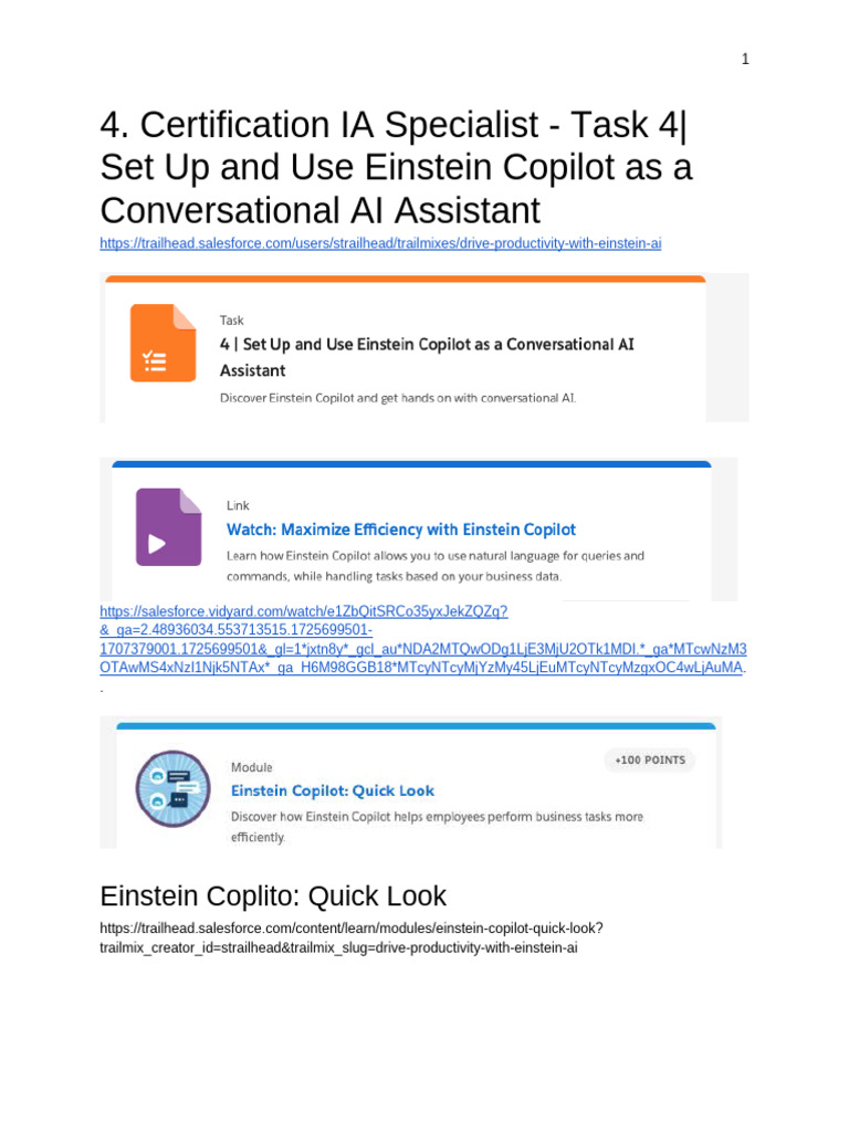 Certification IA Specialist - Task 4 - Set Up and Use Einstein Copilot As A Conversational AI ...