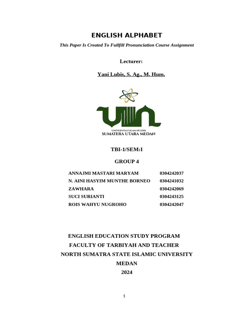 English Alphabet 1 | PDF