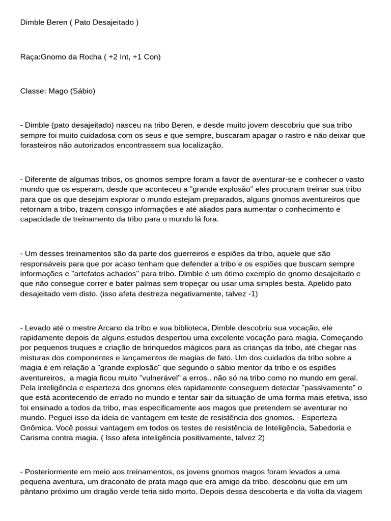 Dimble Beren (Pato Desajeitado) | PDF