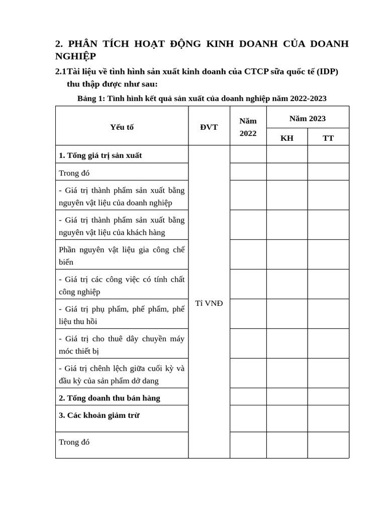 bảng tl2 | PDF