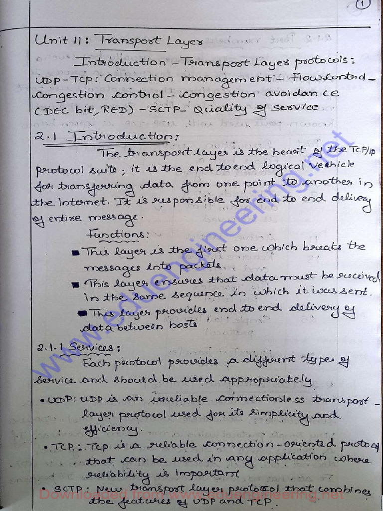 Cs3591 CN Unit 2 Notes | PDF