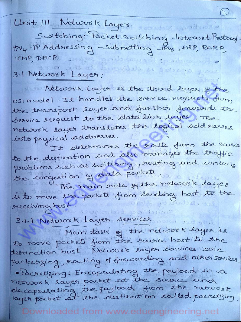 Cs3591 CN Unit 3 Notes | PDF