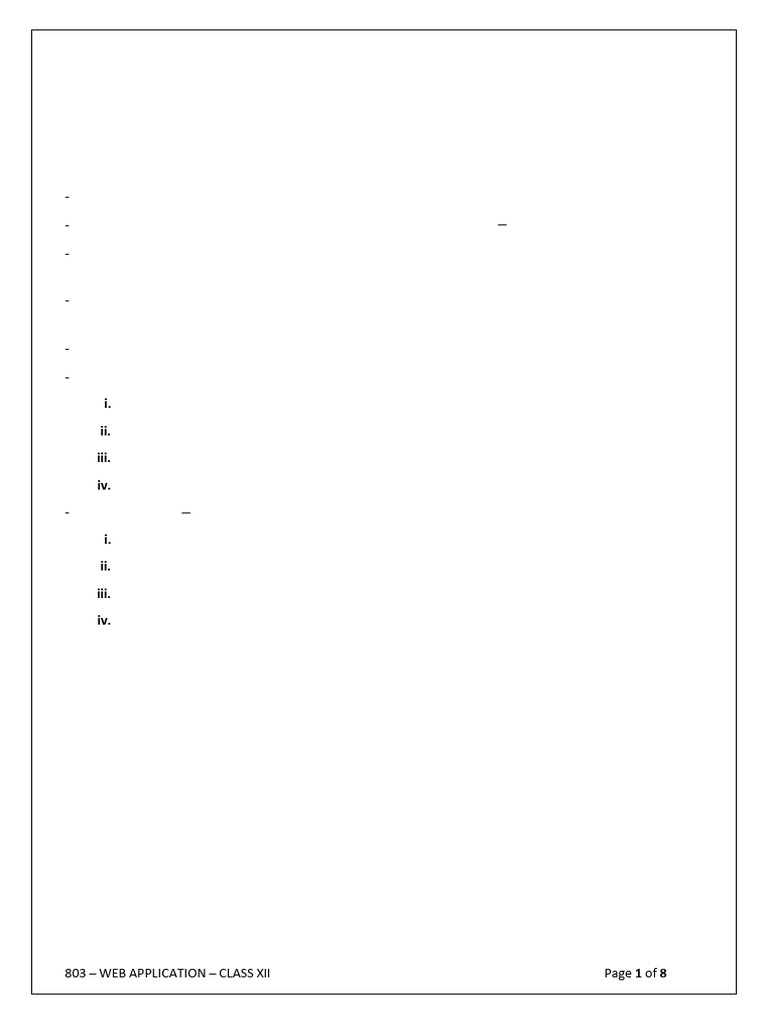 Class 12 Web | PDF