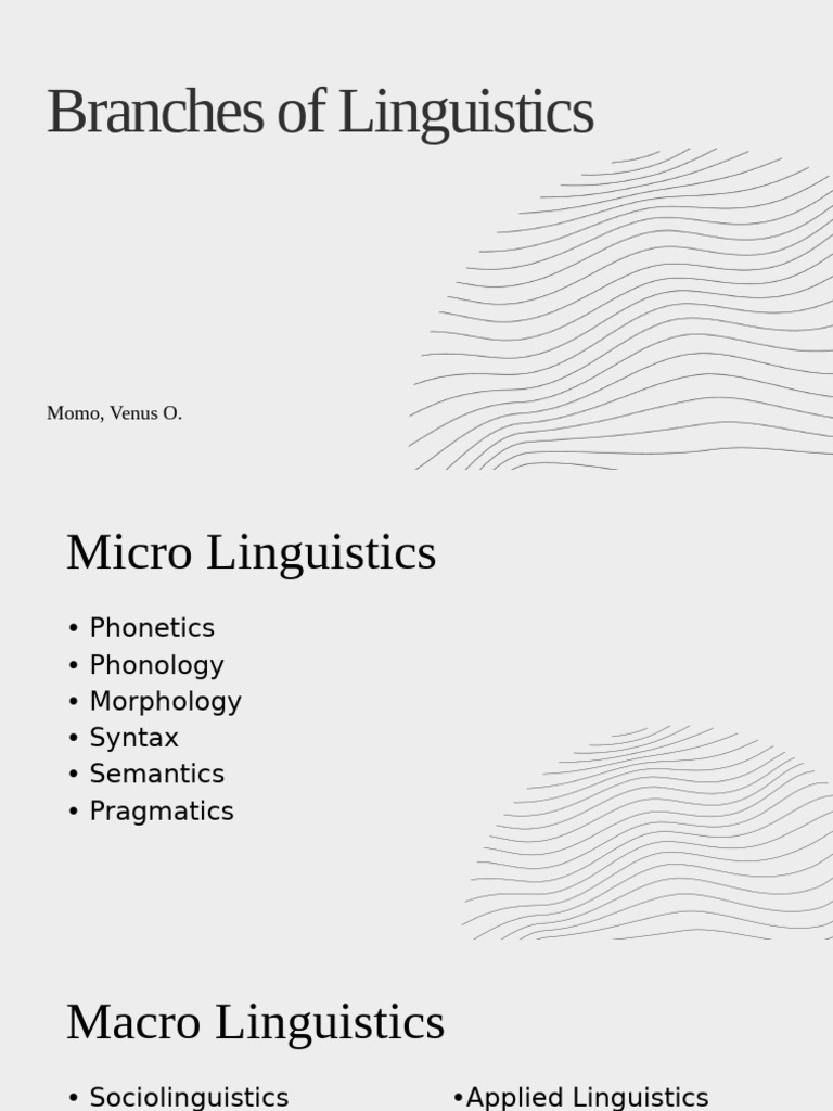 Branches of Linguistics | PDF