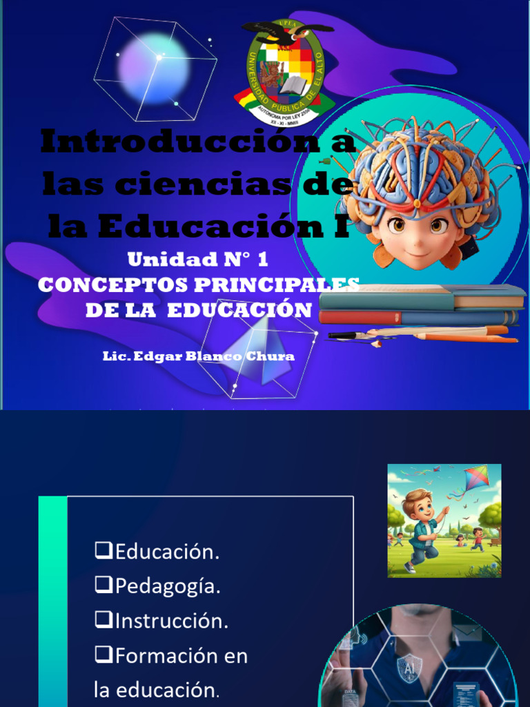 Diapositiva Tema 1 Intr. Cs. Educacion I II-2024 PDF | PDF